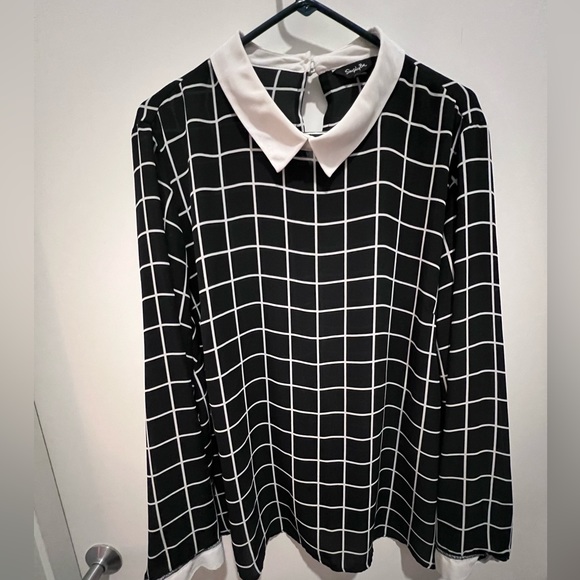 Simply Be | Tops | Plus Size Blouse With Peter Pan Collar And Peplum In ...